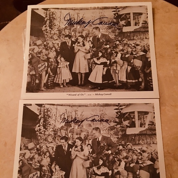 Other | Wizard Of Oz Munchkin Mickey Carroll Signed Print | Poshmark